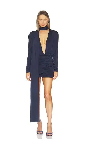 AWAVE STUDIO Mini Long Sleeve Dress - Navy