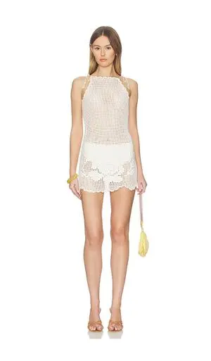 My Beachy Side Isla Hand-crocheted Mini Dress - Ivory