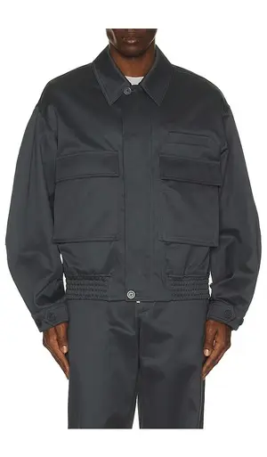 Helmut Lang Shirt Bomber Jacket - Slate