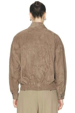 ARMA Frederica Suede Bomber Jacket - Soil