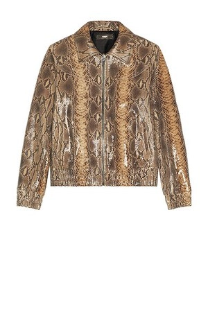 Amiri Leather Snake Western Jacket