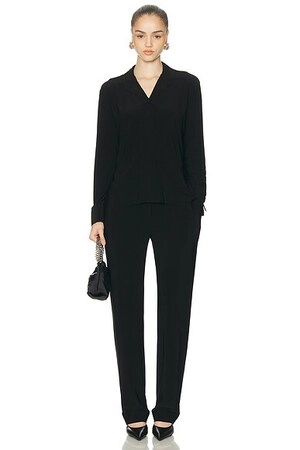 Norma Kamali Collar Stand Top