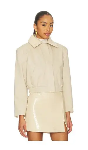 SELMACILEK Latte Twill Bomber Jacket