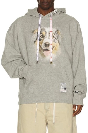 Mihara Yasuhiro Dog Graphic Hoodie - Gray