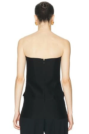 TOTEME Strapless Crepe Pocket Top - Black
