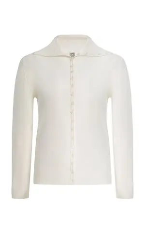 TOTÊME Totême Ribbed Knit Polo Cardigan