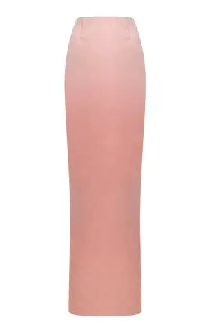 THE NEW ARRIVALS ILKYAZ OZEL Lee Satin Maxi Skirt - Pink