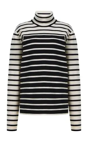 TOTEME Striped Wool Turtleneck Sweater - Multi