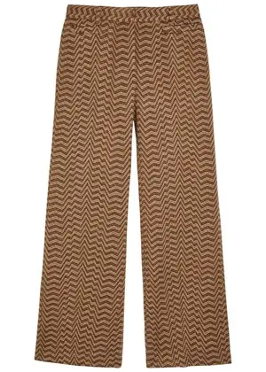 Missoni Chevron Wide-leg Wool-blend Trousers