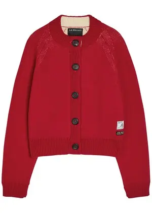 B.B. WALLACE Wool And Cashmere-blend Cardigan - Red