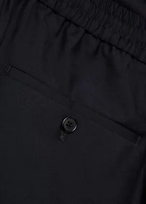 SLOWEAR Tapered-leg Wool Trousers With Drawstring Waist