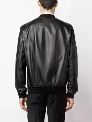 Philipp Plein Leather Bomber Jacket