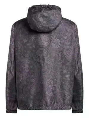 Etro Paisley Print Hooded Windbreaker Jacket