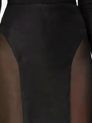 MIA PECULIAR Sheer Detail Midi Skirt