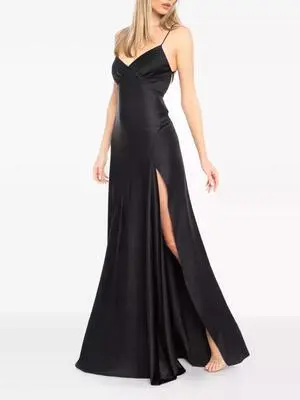 ROSERRY Seville Front-slit Dress - Black