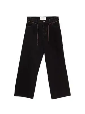 SONG FOR THE MUTE Wide Leg Drawstring Jeans