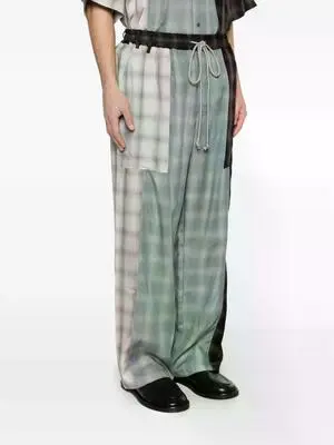 SONG FOR THE MUTE Check-pattern Trousers