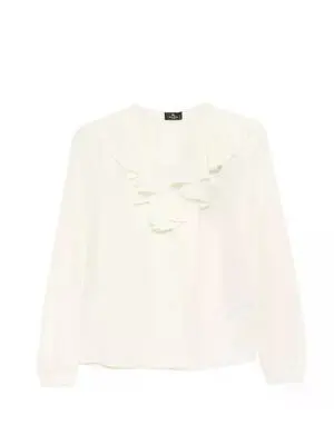 Etro Ruffled Silk Blouse - Neutrals