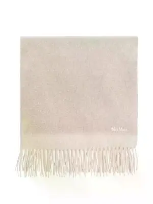 Max Mara Baci Fringed Scarf Neutrals