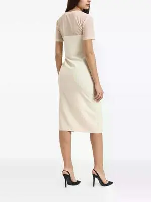 Patrizia Pepe Gathered Split Midi Dress