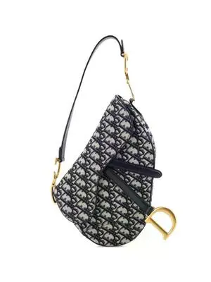 Dior Saddle Handbag Oblique Canvas Medium Shoulder Bag - Blue