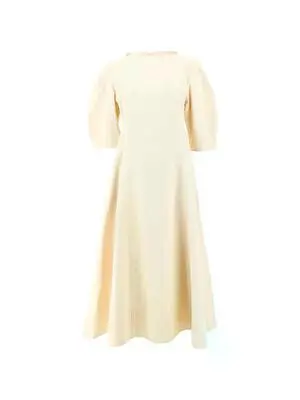 JIL SANDER Linen Midi Dress - Neutrals