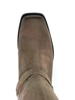 GOLDEN GOOSE Buckle-strap Suede Biker Boots