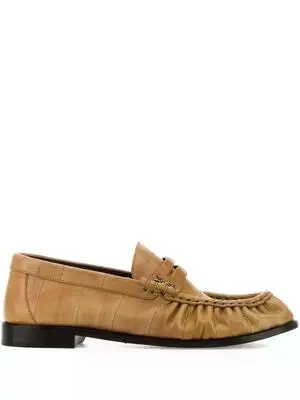Saint Laurent Saint Laurent Le Loafer Leather Loafers Neutrals