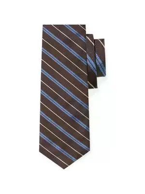 Brooks Brothers Regimental Striped Silk Tie - Brown