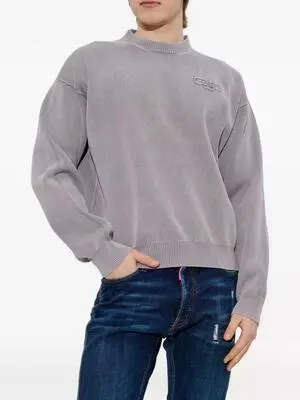 Dsquared2 Embroidered Logo Mock Neck Sweater