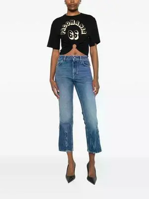 Rabanne Cropped Jeans With Side Zip Detail