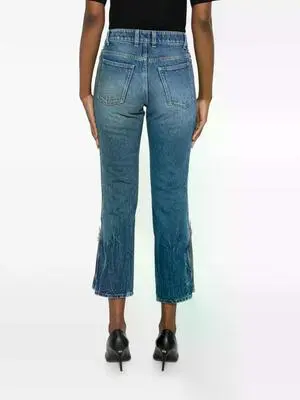 Rabanne Cropped Jeans With Side Zip Detail