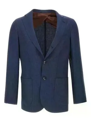 BARBA NAPOLI Button Blazer - Blue