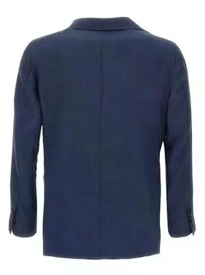 BARBA NAPOLI Button Blazer - Blue