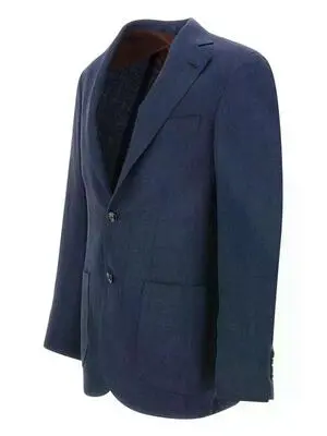 BARBA NAPOLI Button Blazer - Blue
