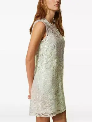 TWINSET Sequin Embellished Lace Mini Dress