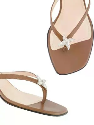 NODALETO Dona Ariel Star Embellishment Thong Sandals
