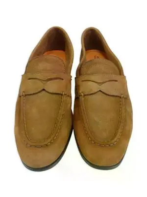 Santoni Penny Loafers - Brown