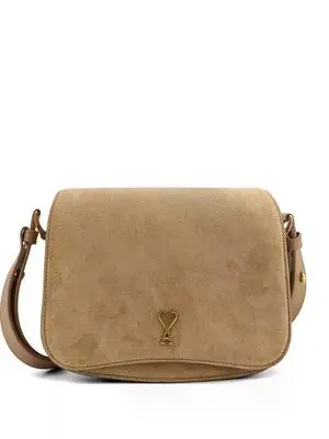 AMI Paris Heart-motif Shoulder Bag - Neutrals