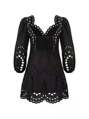 Charo Ruiz Ibiza Esmare Scalloped Embroidered Mini Dress