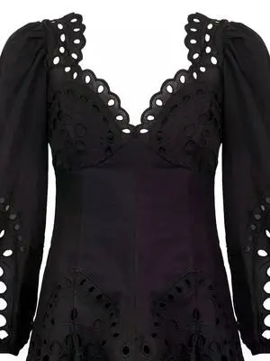 Charo Ruiz Ibiza Esmare Scalloped Embroidered Mini Dress