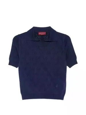 Gucci Gg Pointelle Polo Top