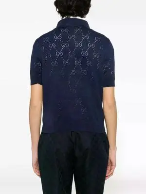 Gucci Gg Pointelle Polo Top