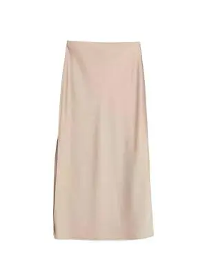 D.exterior Side-slit Maxi Skirt