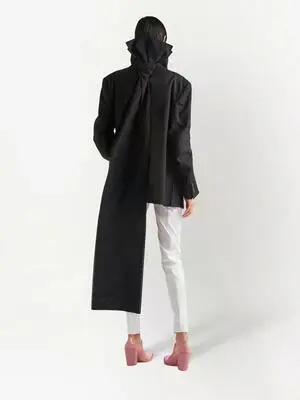 Prada Bow-detail Single-breasted Coat