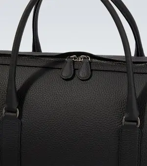 THE ROW Iowa Leather Duffel Bag - Black