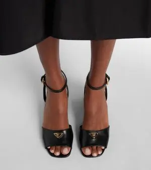 Prada Leather Slingback Sandals