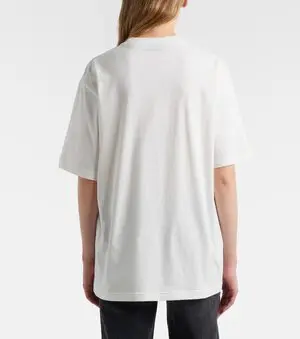 Gucci Logo Cotton Jersey And Silk T-shirt