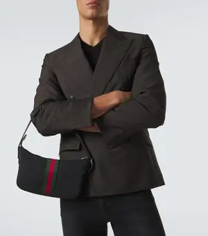Gucci Gg Canvas Small Crossbody Bag - Black