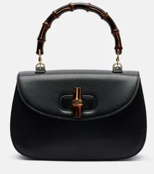 Gucci Bamboo 1947 Medium Leather Top-handle Bag - Black
